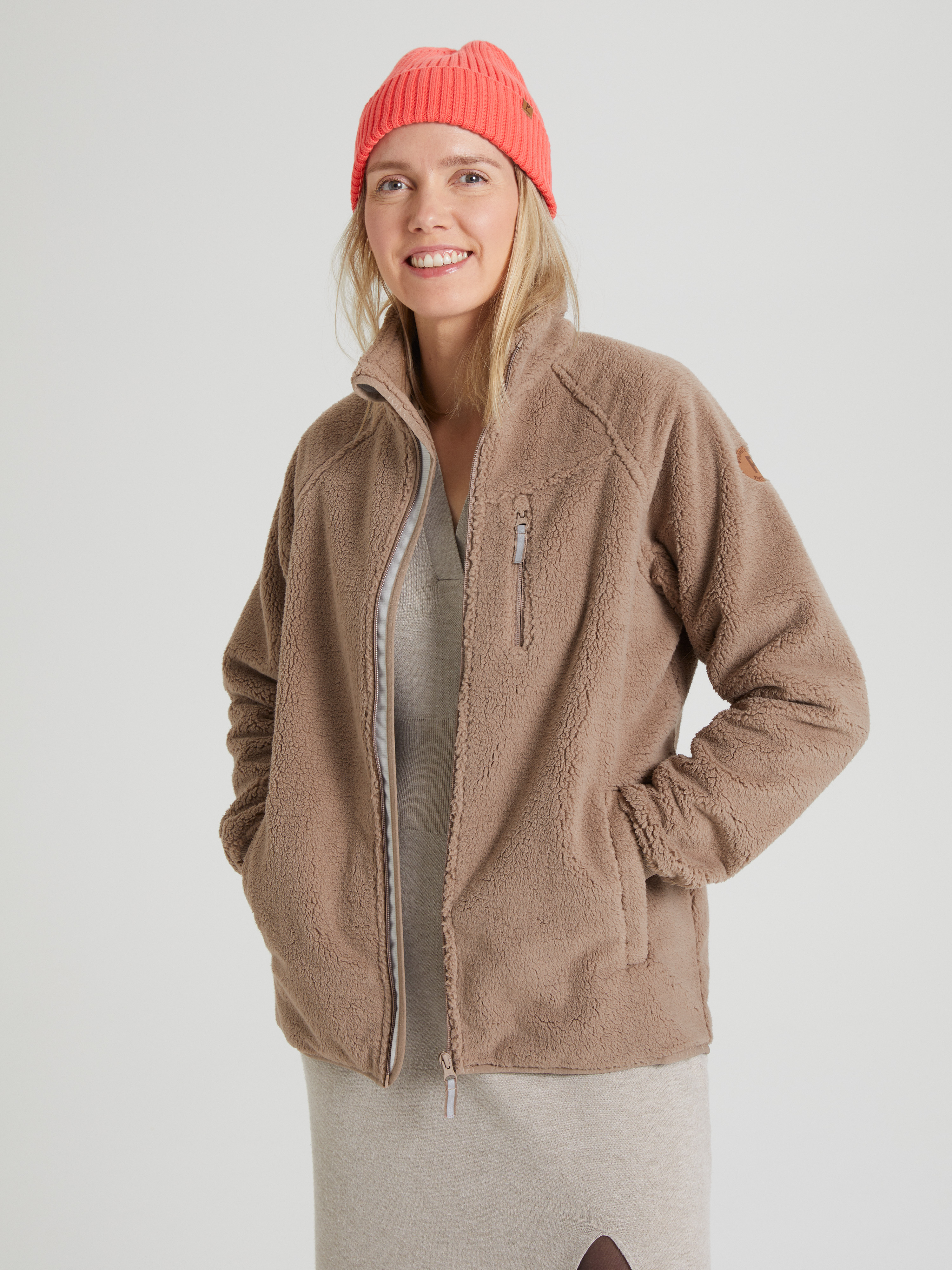 Windproof pilefleece jacket for adult - Beige