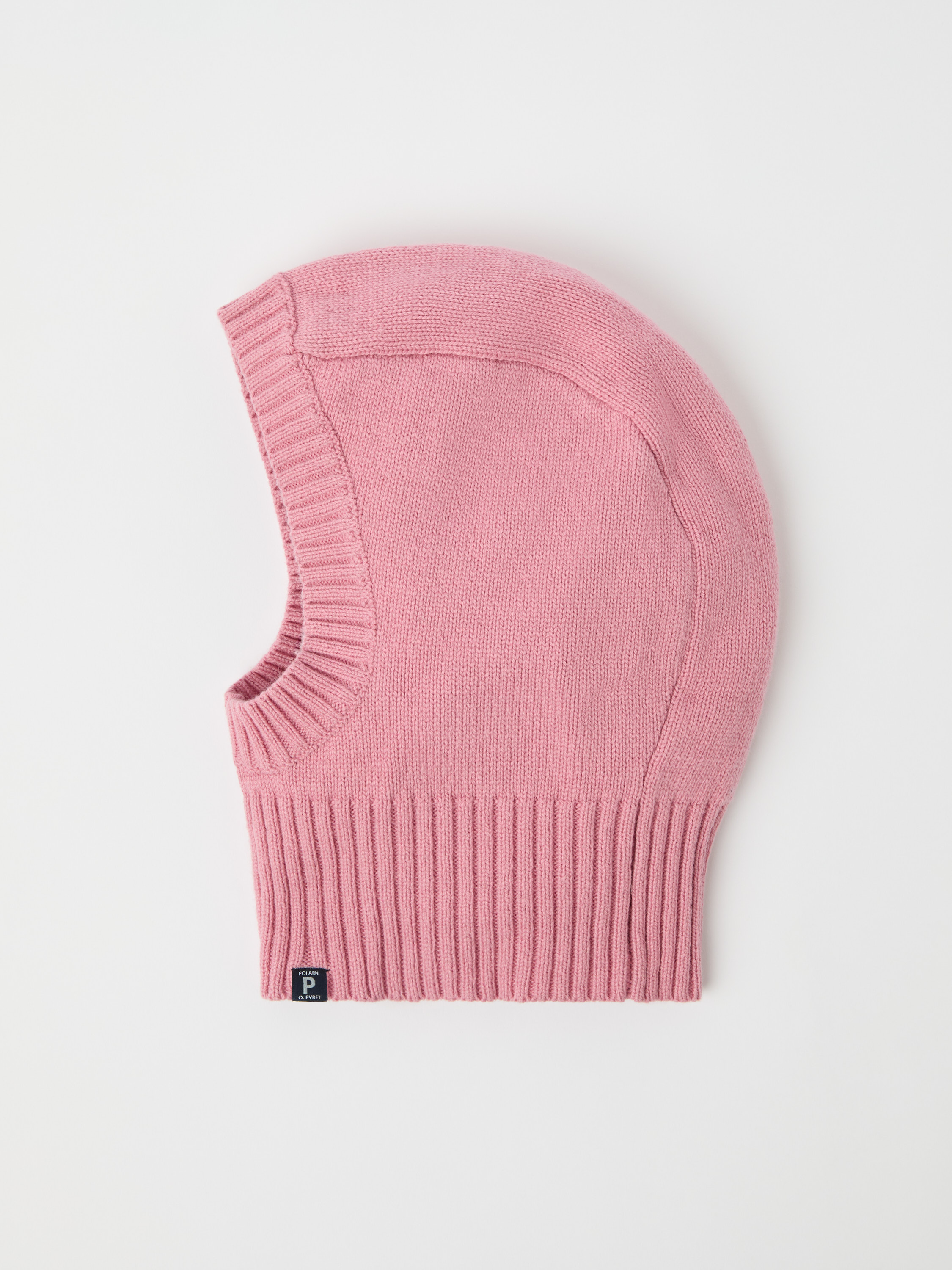 Knitted balaclava wool blend - Cerise