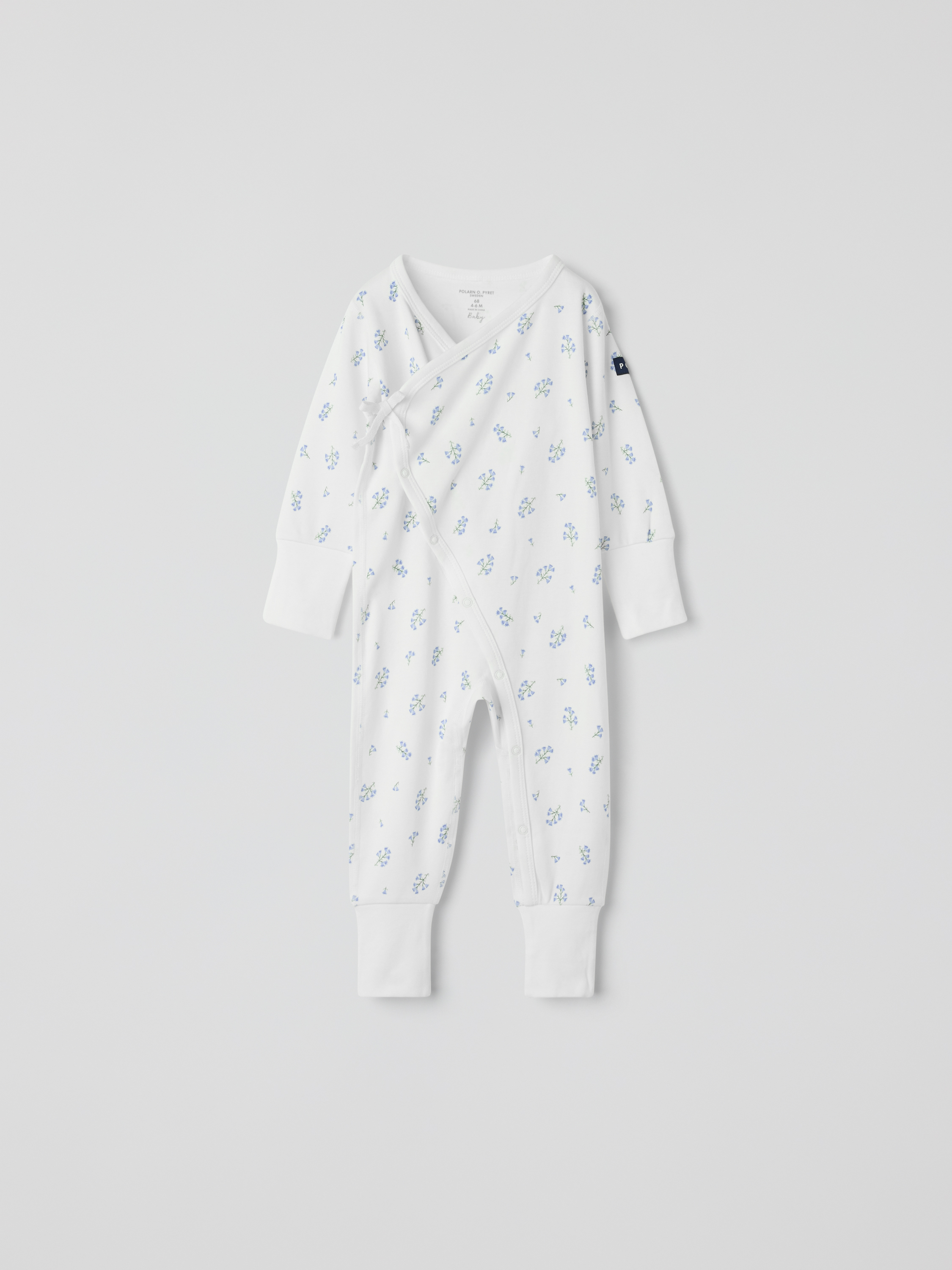 Wrap-around overall floral - White