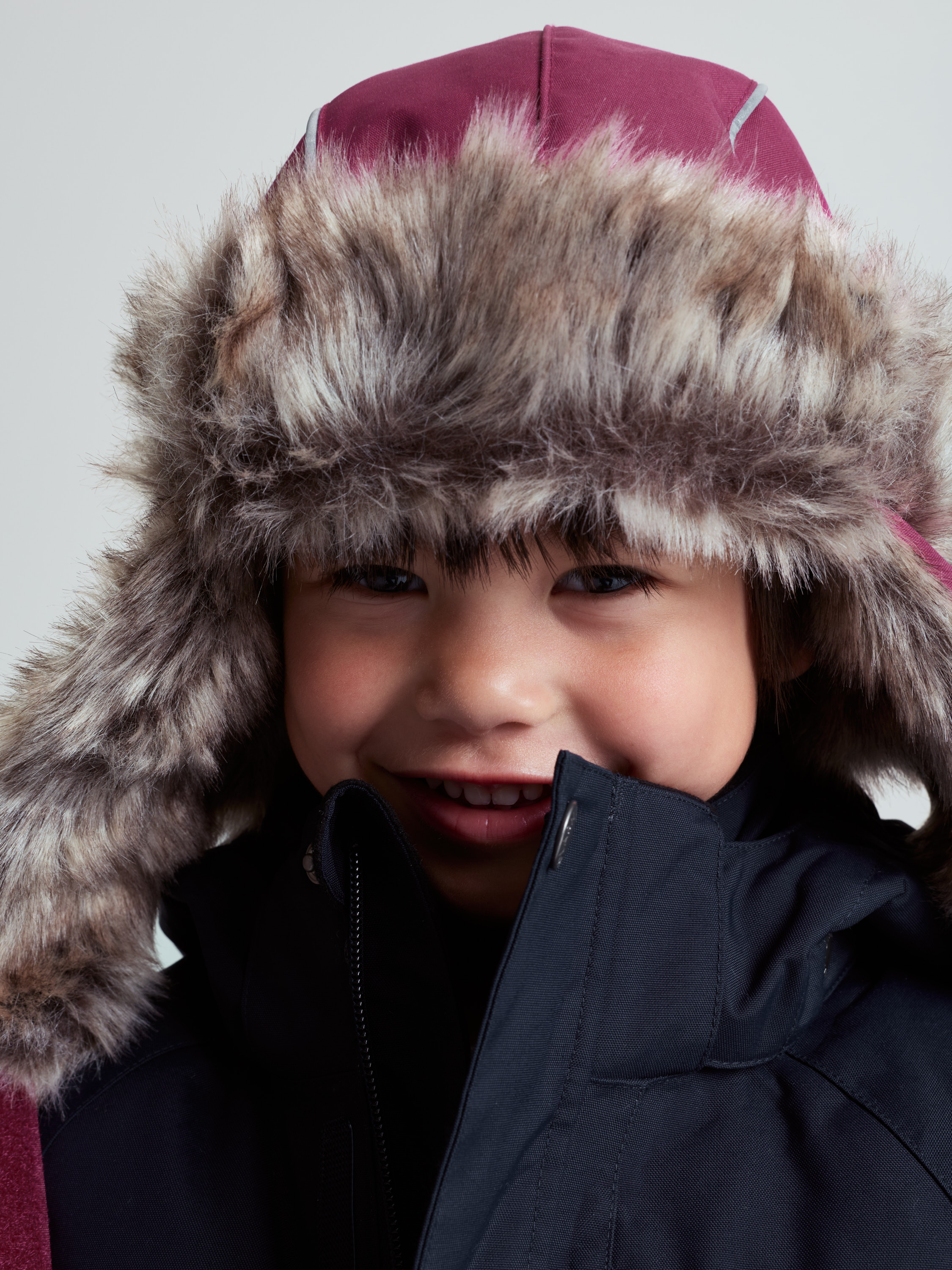 Windproof padded hat ARCTIC - Dark pink